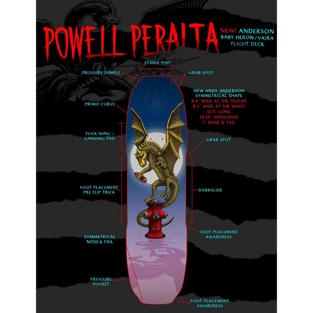 POWELL PERALTA ANDY ANDERSON HYDRANT FLIGHT SHAPE 302 8.4 – Skateboards ...