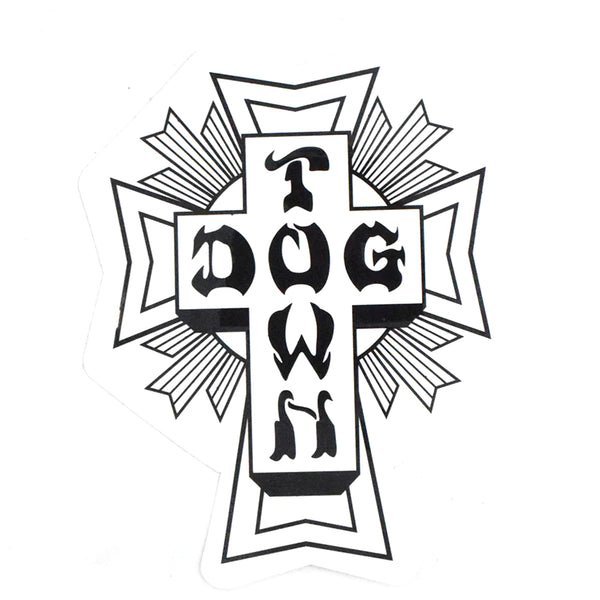 DOGTOWN CROSS LOGO STICKER LARGE – Skateboards Amsterdam